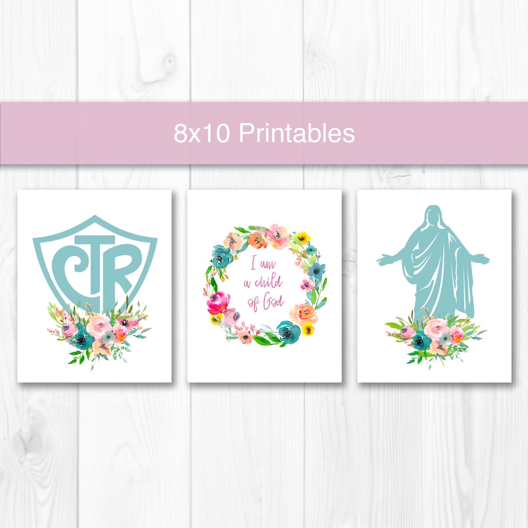 LDS Baptism, CTR Printable, LDS Missionary Art, Lds Baptism Display, Lds Art, Lds Wall Décor ...