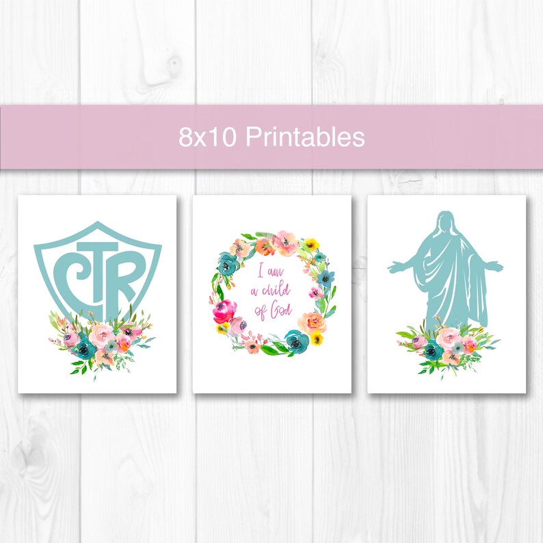 LDS Baptism, CTR Printable, LDS Missionary Art, Lds Baptism Display ...
