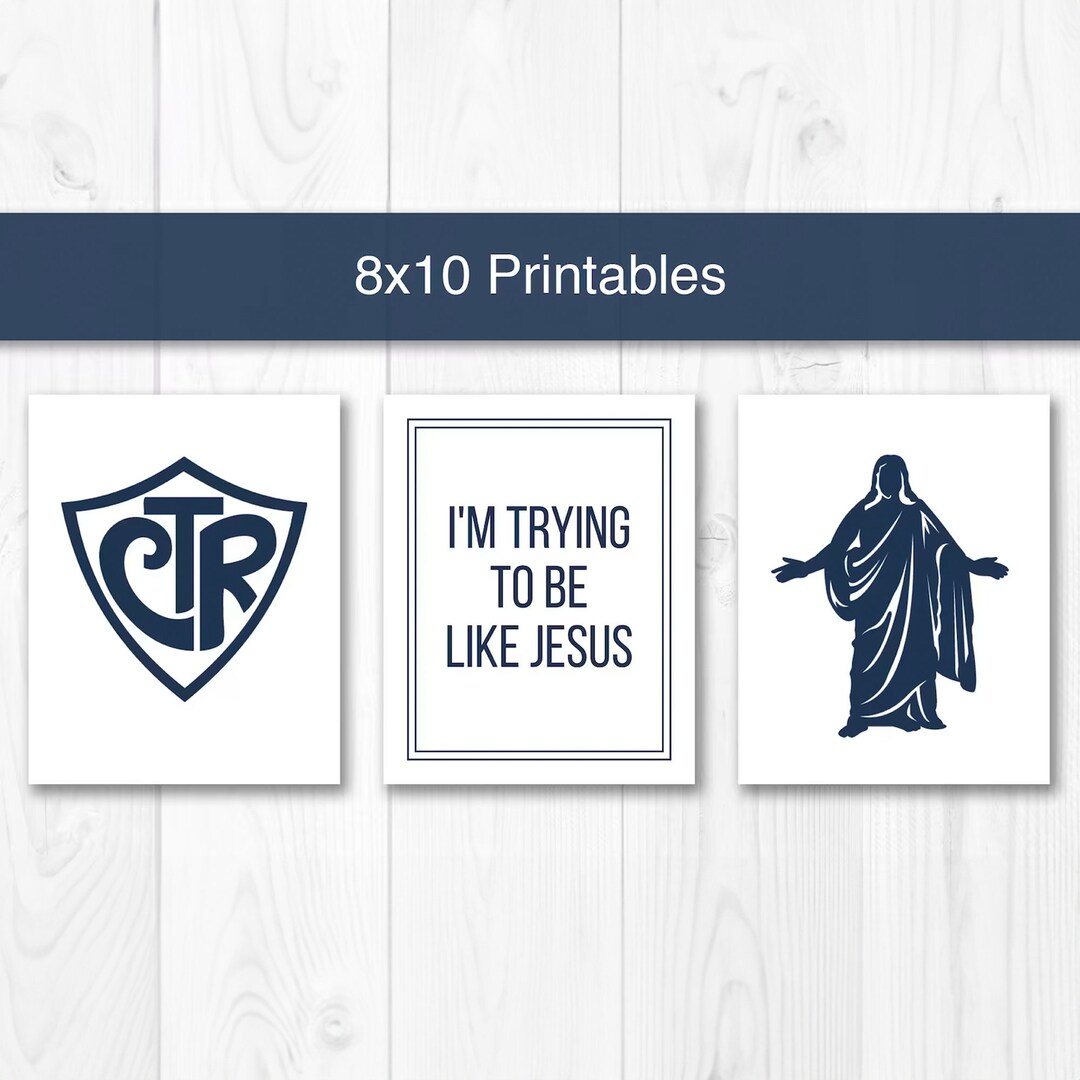 LDS Baptism Display, CTR Printable, LDS Missionary Art, Lds Baptism ...