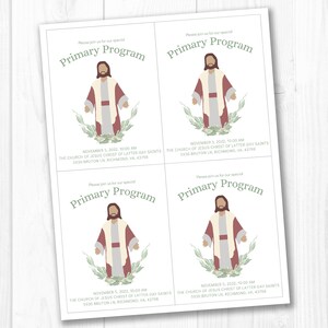 LDS Primary Program Invitation Template, LDS Primary Invitation, LDS ...