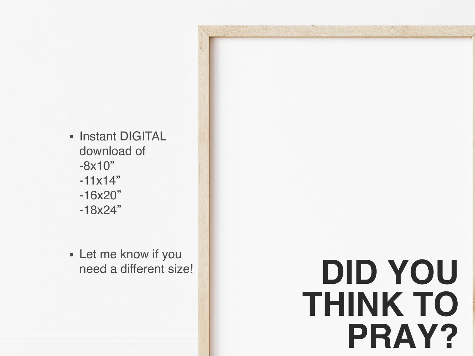 Did You Think to Pray, LDS Art, LDS Wall Décor, LDS Primary Art, Lds ...