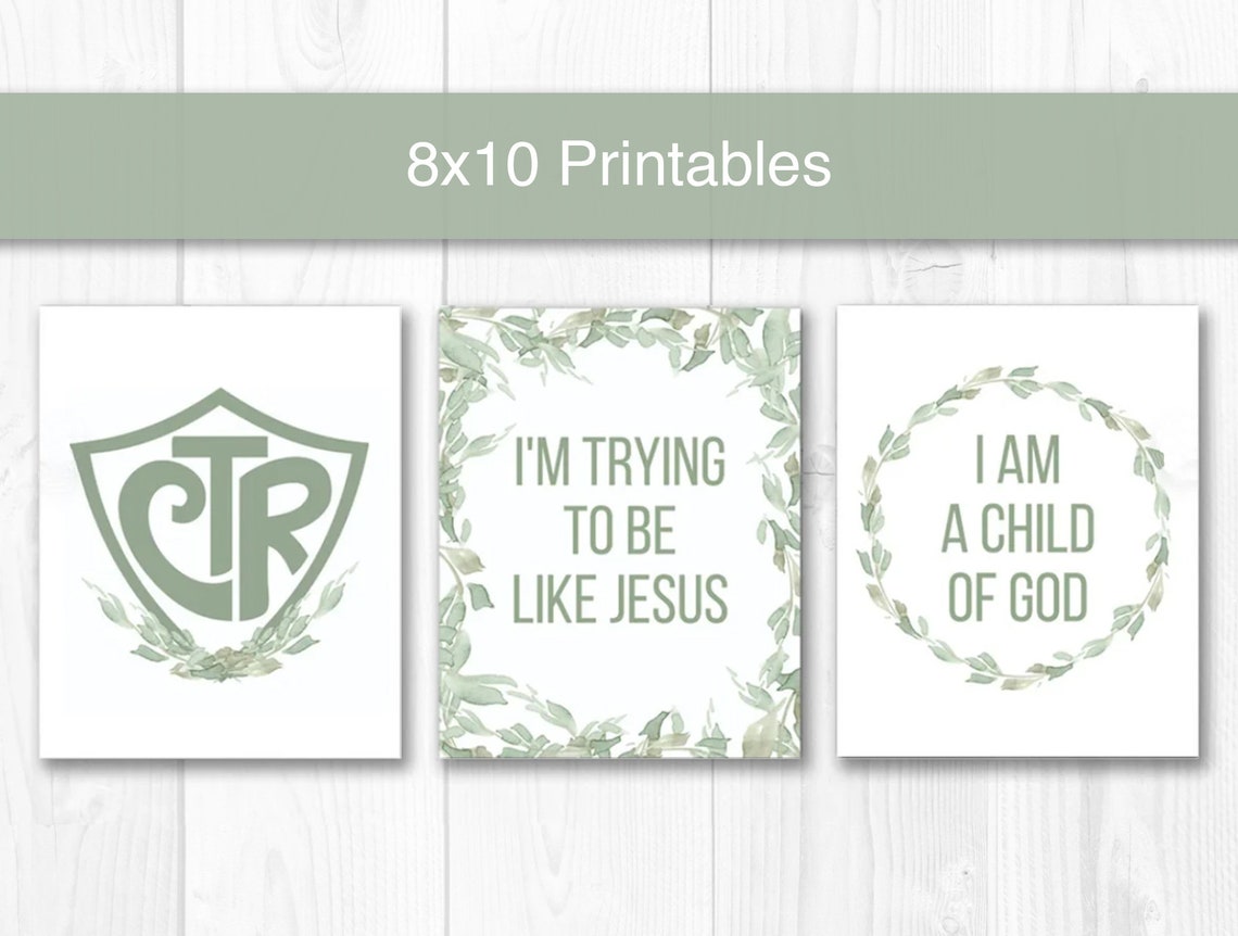 LDS Baptism CTR Printable LDS Missionary Art Lds Baptism - Etsy