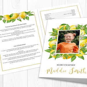 Lemon, LDS Baptism Program, Baptism Program LDS, LDS Baptism Program ...