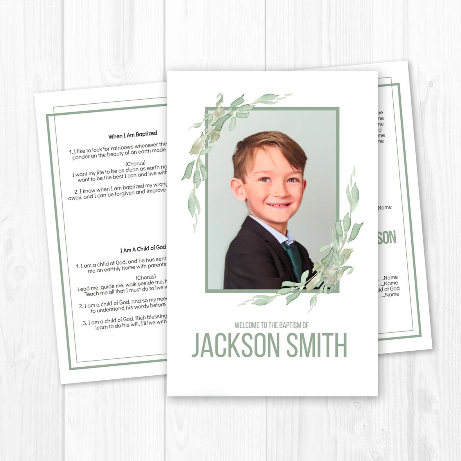 Lds Baptism Program Template, LDS Baptism, LDS Baptism Program, Baptism ...