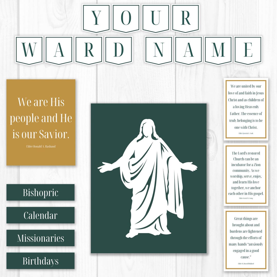 LDS Ward Bulletin Board Editable Banner Printable Banner LDS Prints DIY ...