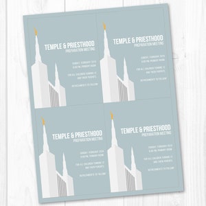 Temple and Priesthood Preparation Meeting, LDS Primary Template, Temple ...