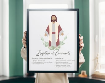 LDS Baptism Poster, LDS Primary, LDS Baptism Gift, Baptism Print Poster ...