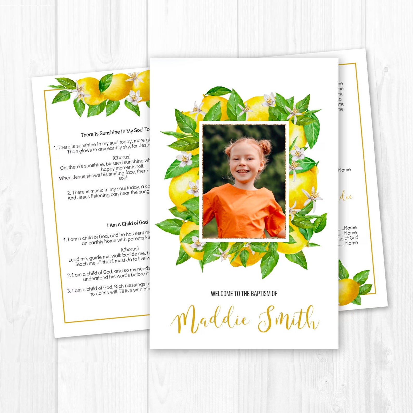 Lemon, LDS Baptism Program, Baptism Program LDS, LDS Baptism Program ...