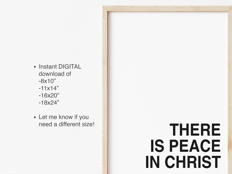There is Peace in Christ, LDS Art, LDS Wall Décor, LDS Primary Art, Lds ...