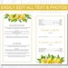 Lemon LDS Baptism Program Baptism Program LDS LDS Baptism - Etsy