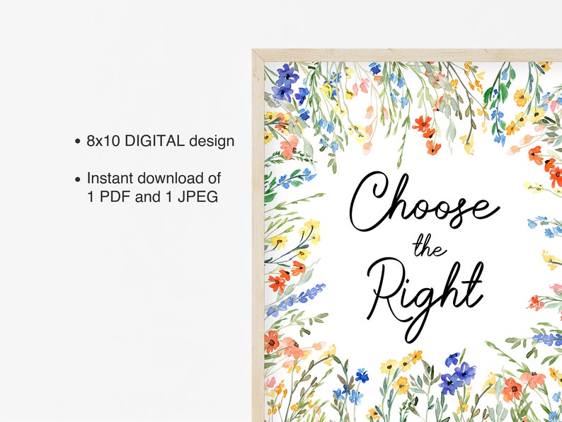 Choose the Right, LDS Primary Art, Choose the Right Printable, Lds ...