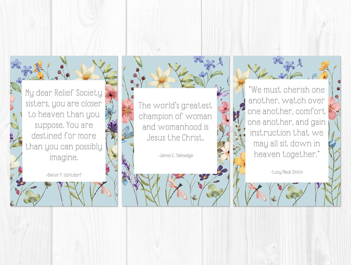 LDS Relief Society Bulletin Board, Ministering Notes, Wildflowers ...