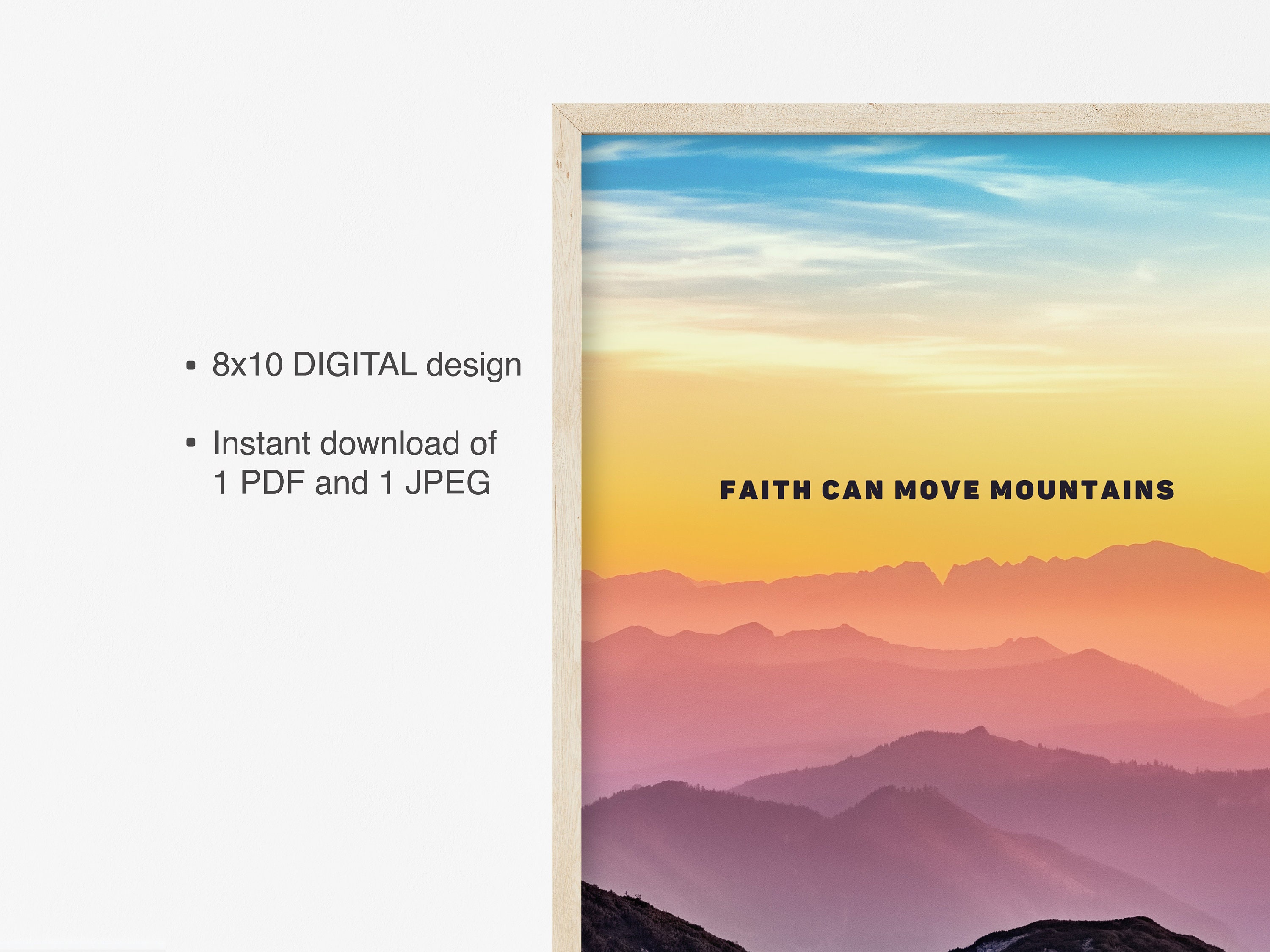 Faith Can Move Mountains LDS Wall Décor Lds Missionary Art - Etsy