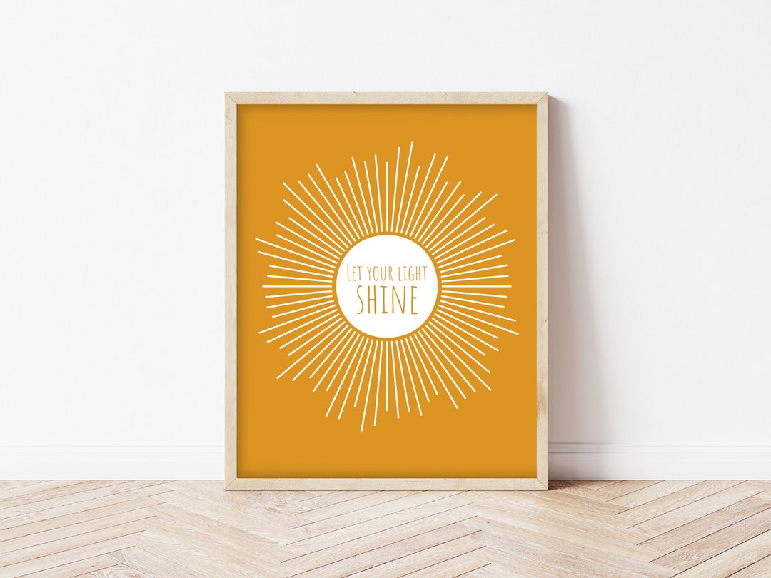 Let Your so Light Shine, LDS Art, LDS Wall Décor, Minimalist Scripture ...