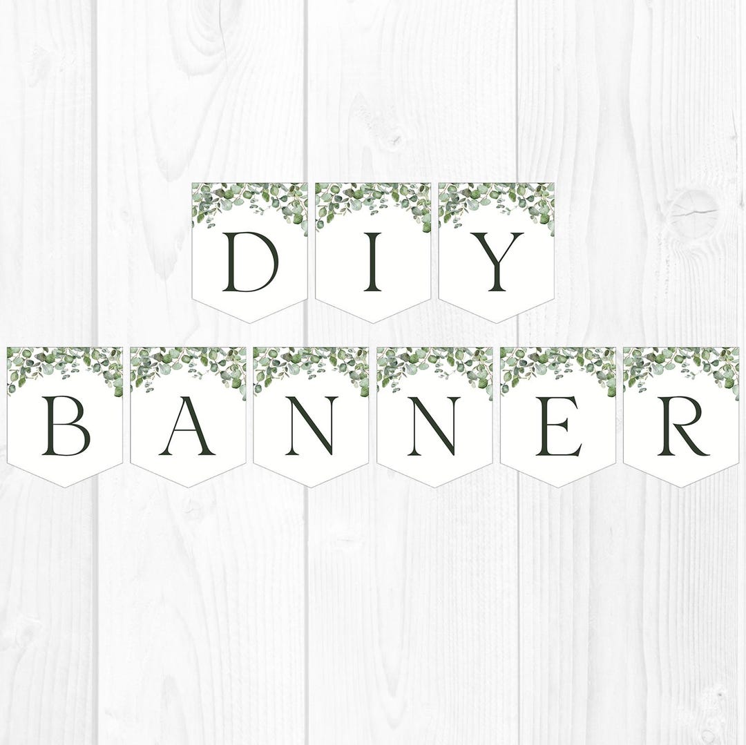 Editable Printable Banner, Eucalyptus, LDS Bulletin Board, Ward News ...