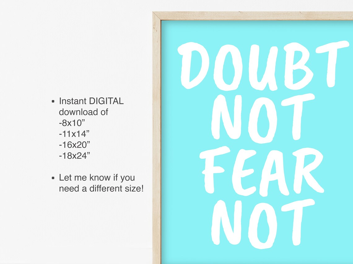 Doubt Not Fear Not, Bible Art, LDS Wall Décor, LDS Primary Art, Relief ...