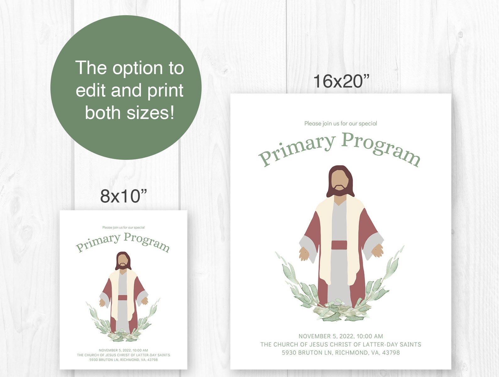 LDS Primary Program Poster Template, LDS Primary Invitation, LDS ...