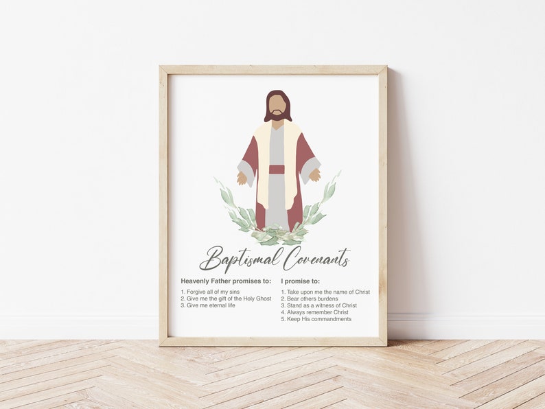 LDS Baptism Poster, LDS Primary, LDS Baptism Gift, Baptism Print Poster ...
