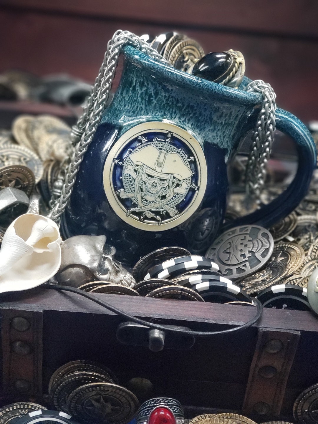 The Corsair Pirate Mug midnight & Blue - Etsy