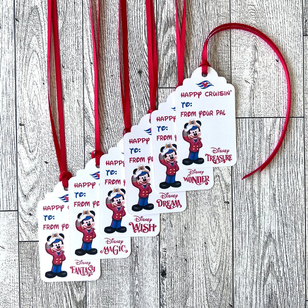 Disney Captain, Mickey Cruise Ship Gift Tag, Fe Gift Tag, Cabin Gift ...
