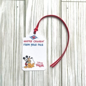 Disney Mickey and Pluto Cruise Ship Gift Tag, Fe Gift Tag, Cabin Gift ...