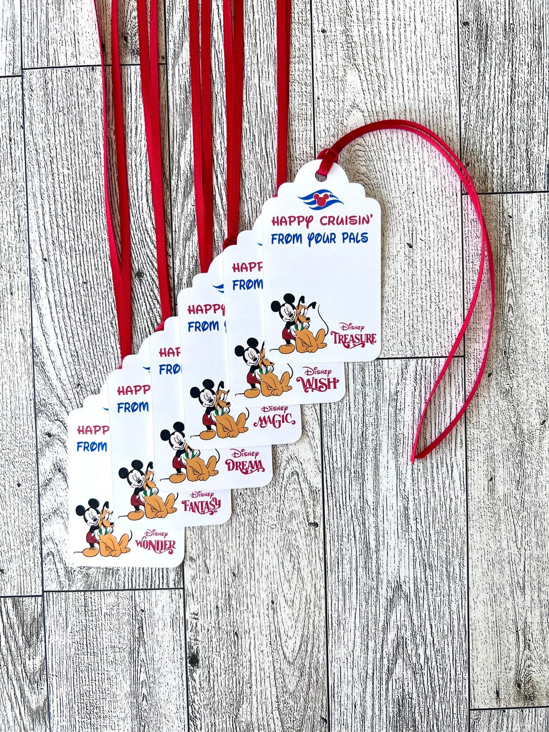 Disney Mickey and Pluto Cruise Ship Gift Tag, Fe Gift Tag, Cabin Gift ...