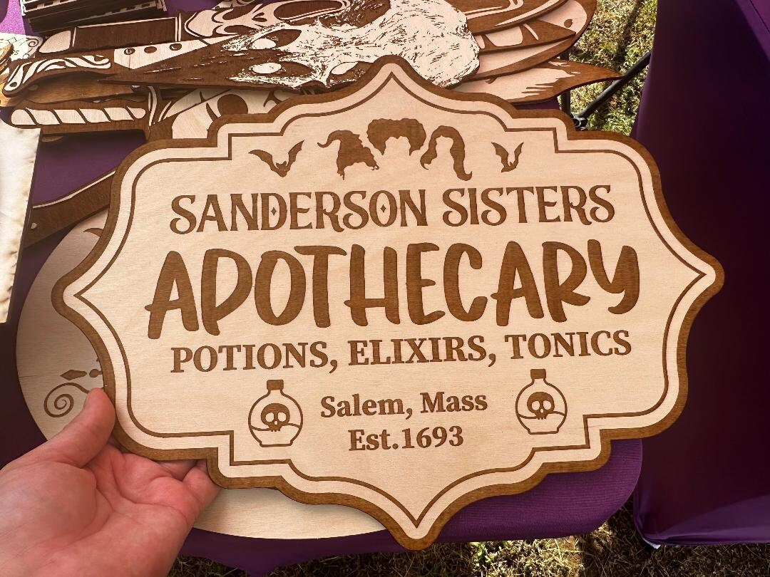 Hocus Pocus Laser Engraved Wall Decor Sanderson Sisters Apothecary Wall ...