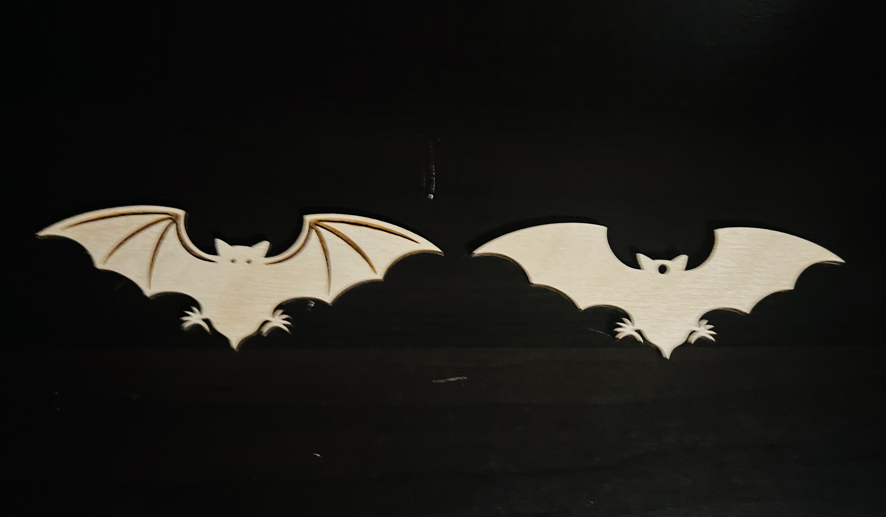 Bat Wood Cut Out | Laser Cut Bat | Engraved Bat | Halloween DIY Craft ...