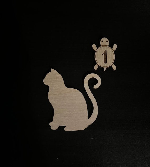 Cat Wood Cut Outs THREE Styles Laser Cut Wood Cat - Etsy
