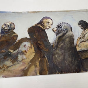 Robert Broderson, ape, Original Painting on Paper, Circa 1970. 13 X 20 ...