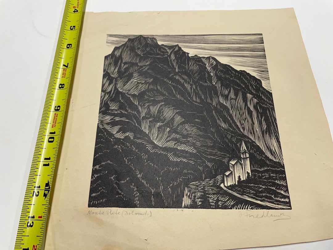 Isac Friedlander, Monte ? (dolomiti), Signed Etching (no Stated Edition ...