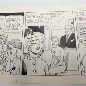 Martin Banner, “winnie Winkle,” Original Cartoon on Cardstock. 22 1/2 X ...