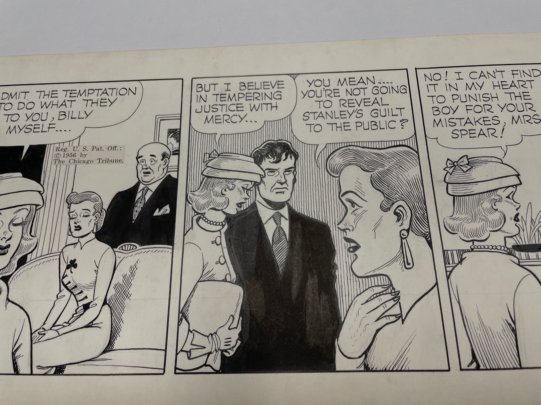 Martin Banner, “winnie Winkle,” Original Cartoon on Cardstock. 22 1/2 X ...