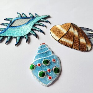 Set of 7 Iron-on Patches, Shells - Etsy