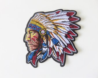 Indian Chief Patch - Etsy