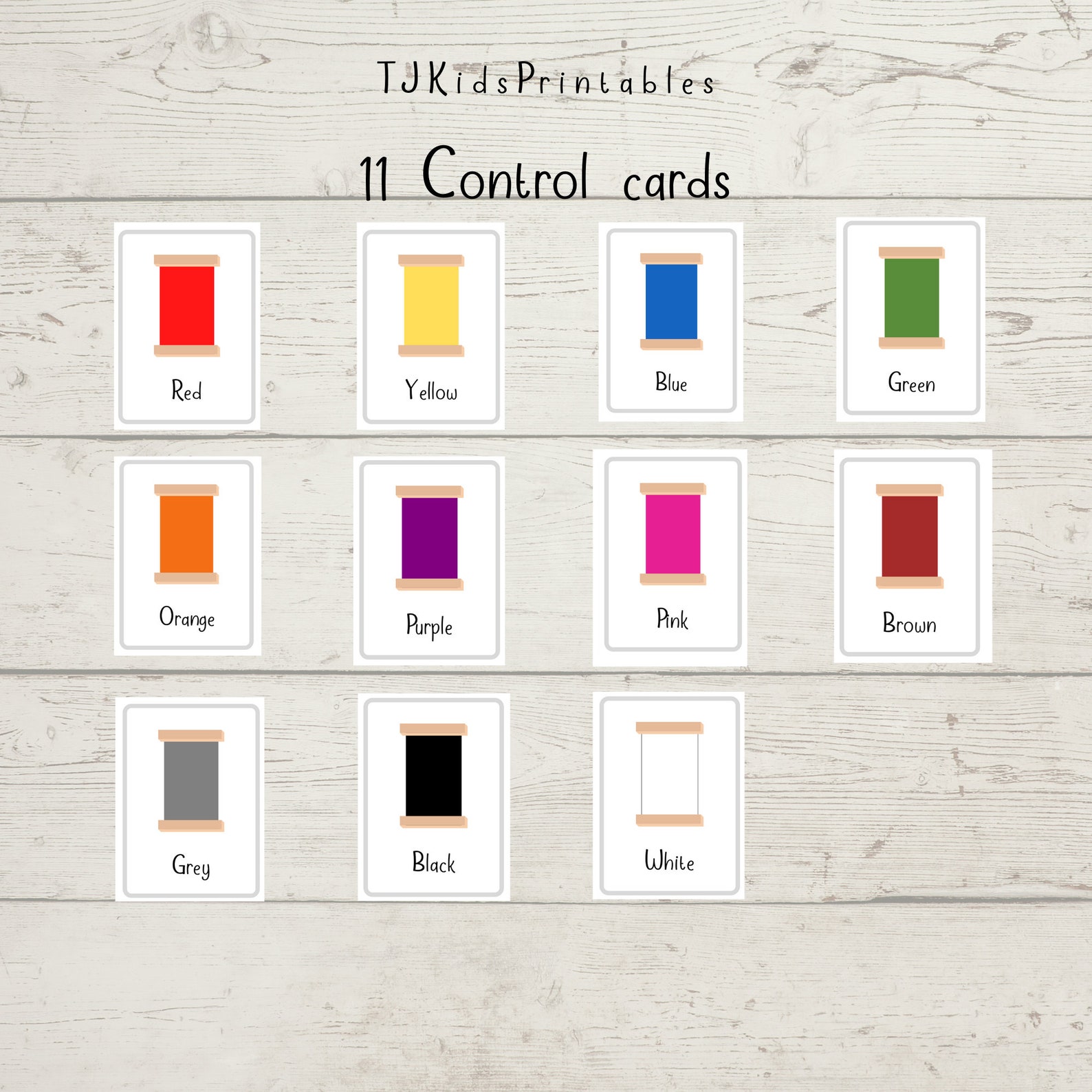 Colors Printable Flashcards, Montessori 3 Part Cards, Color Box Tablets ...