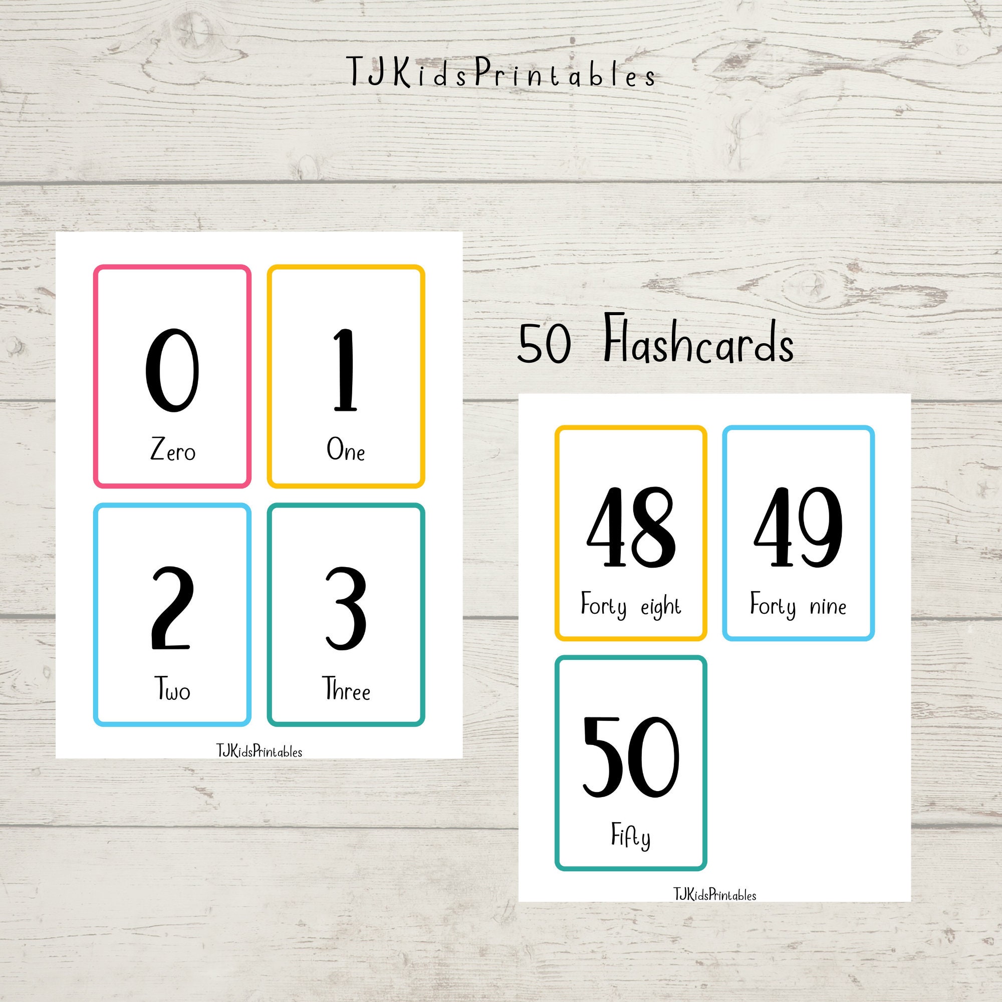 Montessori Numbers Printable Flashcards, Toddler Flashcards, Preschool ...