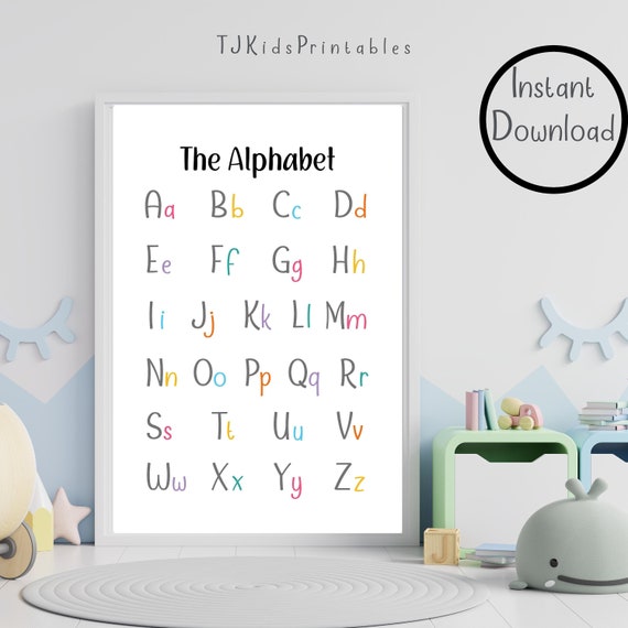 Etsy Alphabet Wall Poster Art
