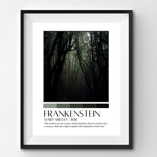 Mary Shelley Frankenstein Poster - Etsy