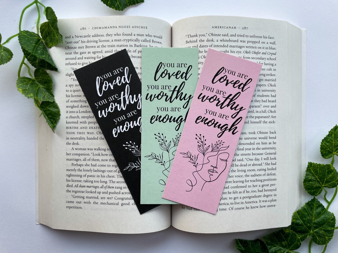 Positive Affirmation Bookmarks | Colour Options | Self Love | Pretty ...