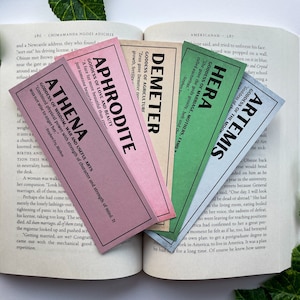 Greek Mythology Bookmark Set | Gods and Goddesses | Quotes | Pretty ...