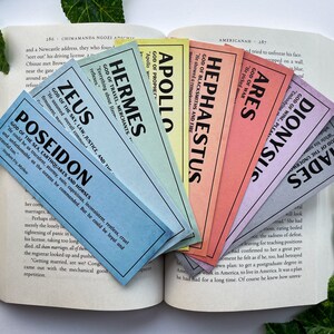 Greek Mythology Bookmark Set | Gods and Goddesses | Quotes | Pretty ...