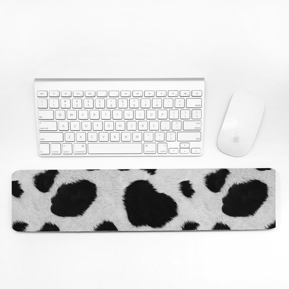 Cow Print Keyboard Wrist Pad Black and White Wrist Rest | Etsy