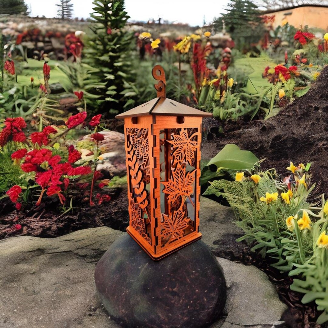 Rustic Autumn Leaf Lantern Decor - Etsy