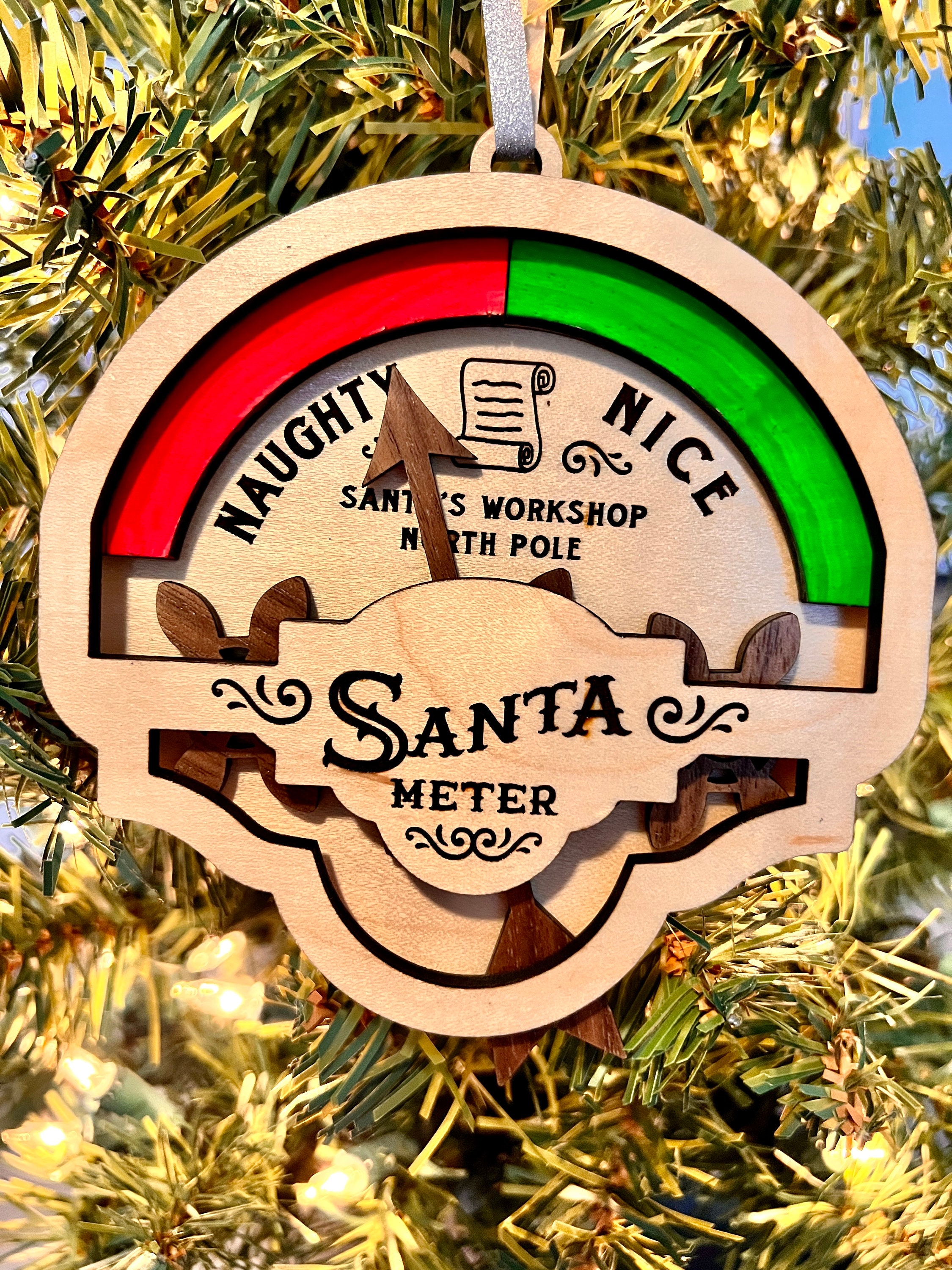Christmas Tree Santa/elf Meter Ornament - Etsy