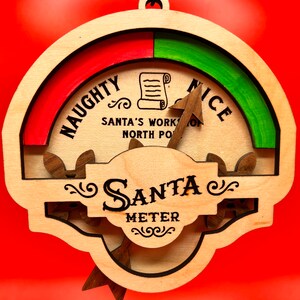 Christmas Tree Santa/elf Meter Ornament - Etsy