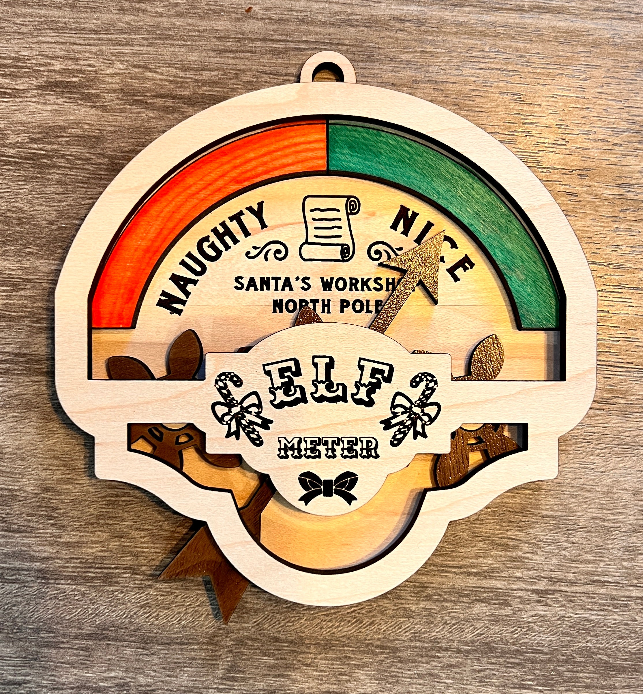 Christmas Tree Santa/elf Meter Ornament - Etsy