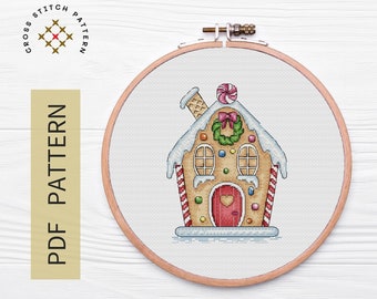 Christmas Cross Stitch Pattern, Modern Merry Christmas X-stitch ...