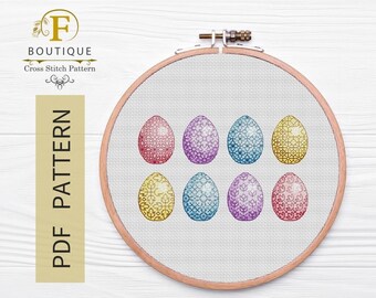 Easter Eggs Cross Stitch Pattern - Etsy