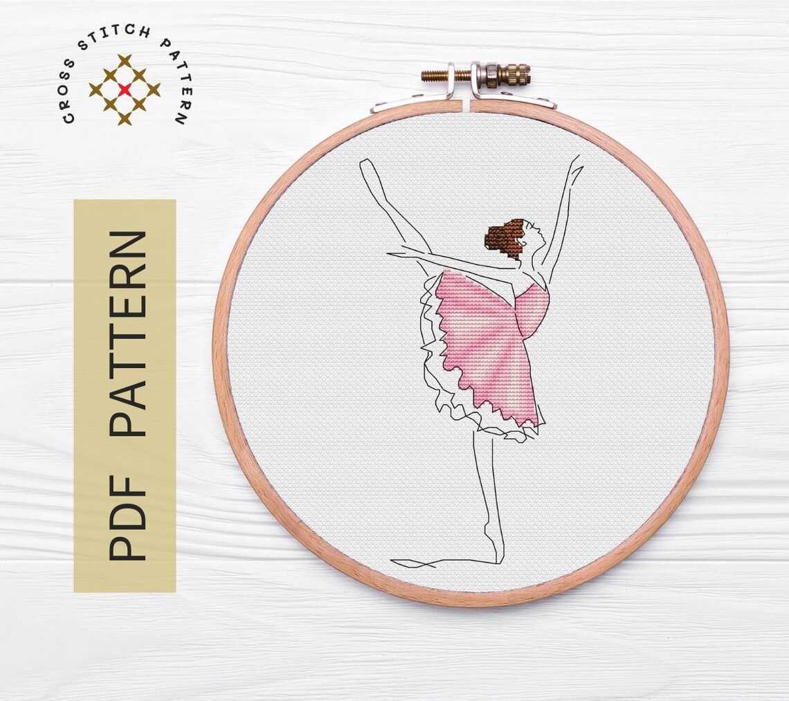 Ballet Cross Stitch Pattern Silhouette Counted Cross Stitch - Etsy